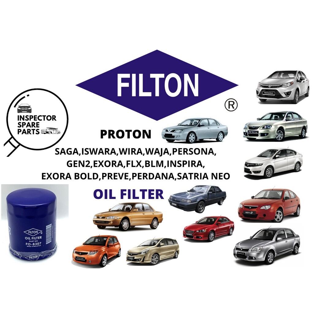 FILTON PROTON OIL FILTER FO-8307 WIRA SAGA ISWARA EXORA BOLD FLX ...