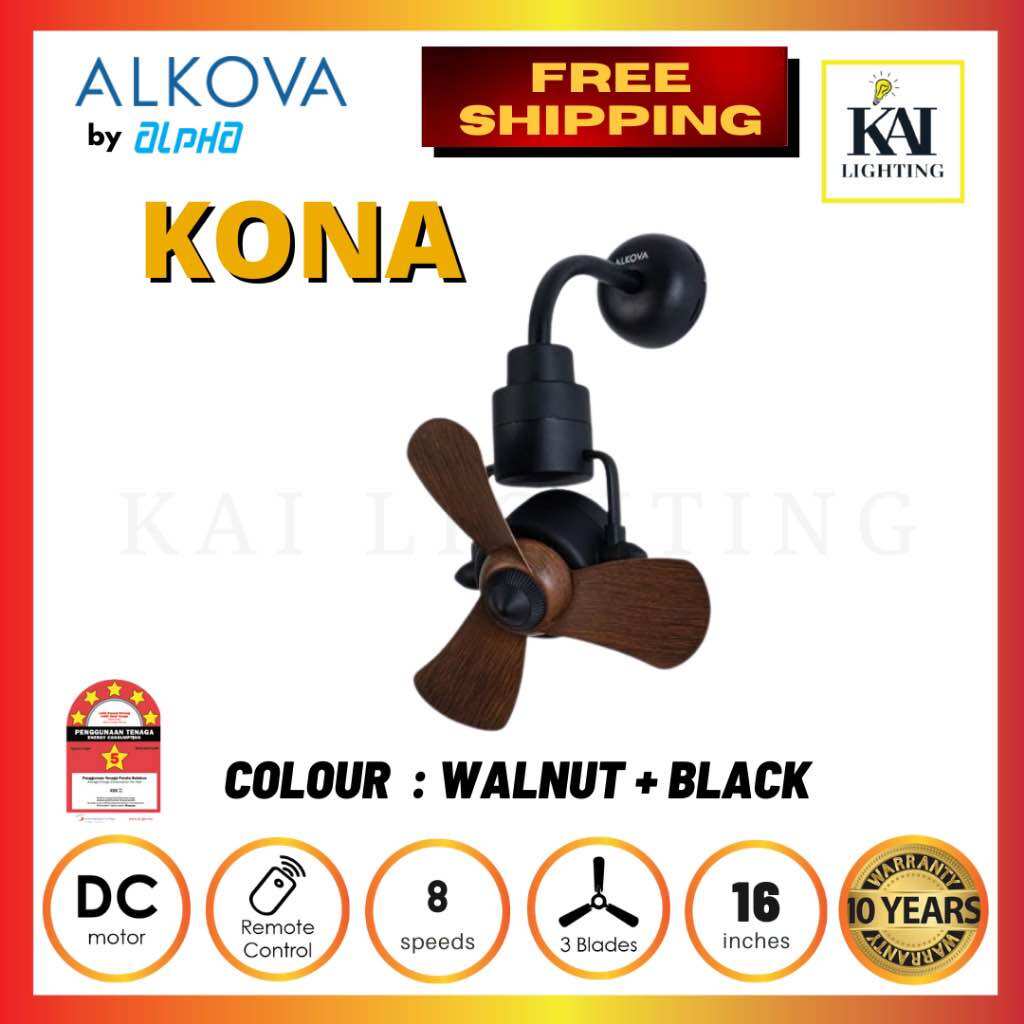 (NEW ARRIVAL)!! ALPHA Alkova Kona Corner Fan Wall Fan with Remote ...