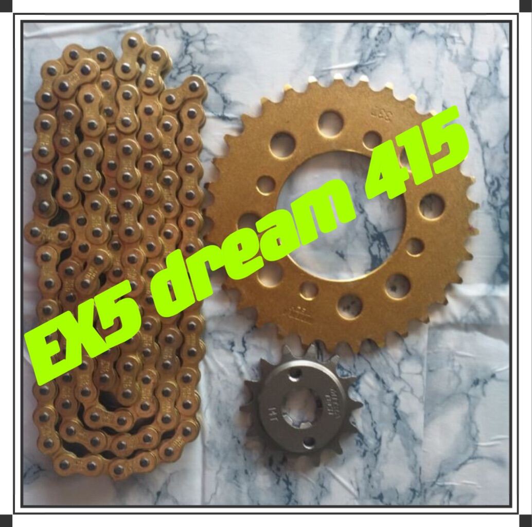 Honda EX5 415 SPROCKET CHAIN SET rantai spoket EX5 dream | Lazada
