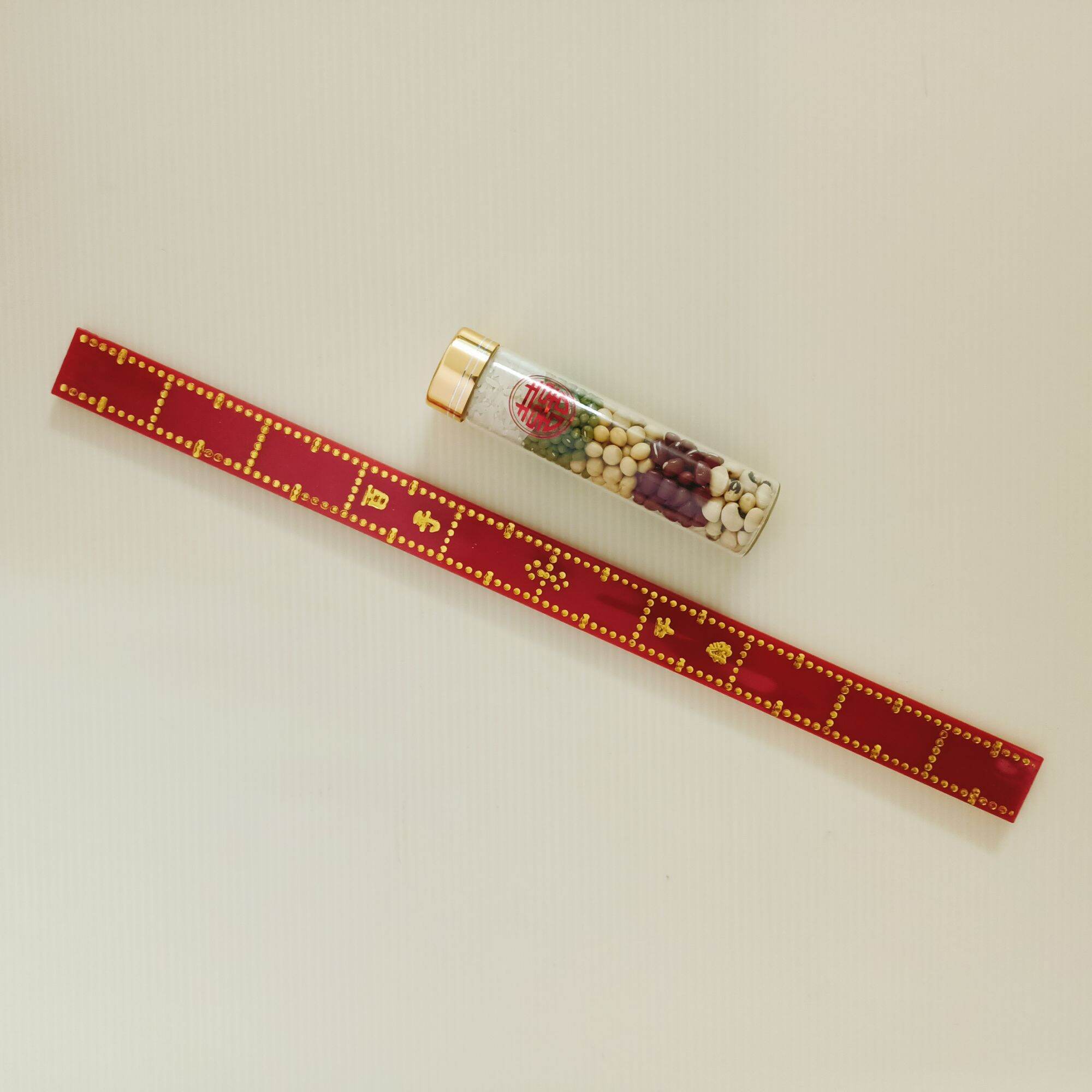 wedding purpose decoration 五谷五色豆子孙尺婚嫁女方安床置房摆房 百子千孙 五谷丰收 | Lazada