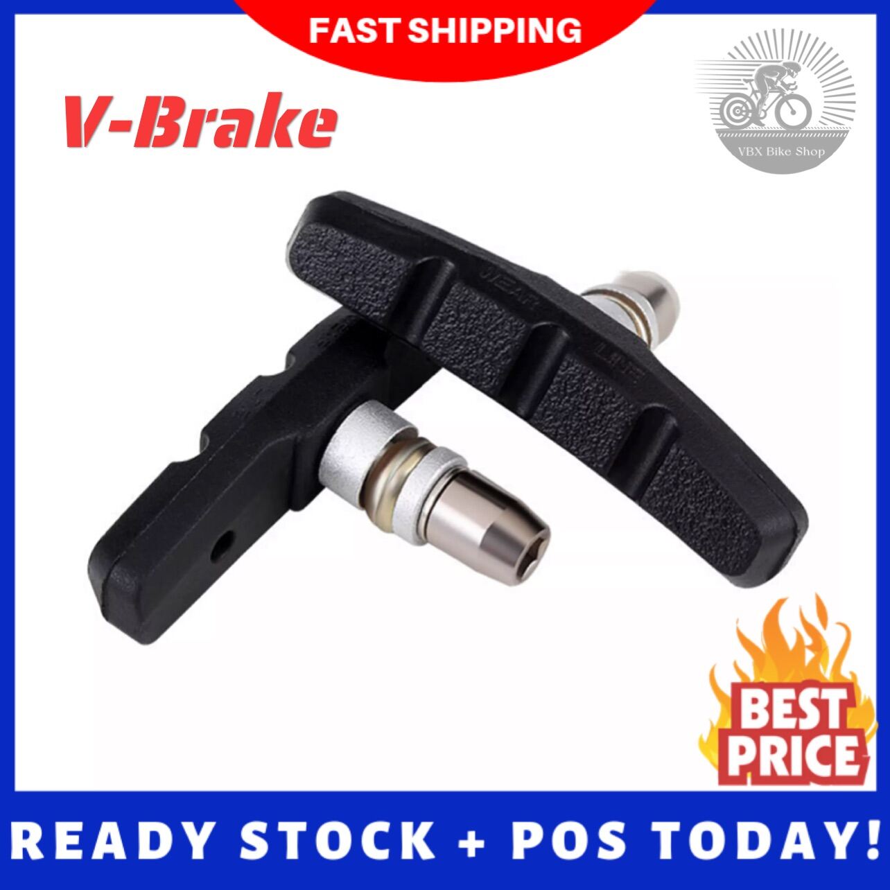1pair Bicycle Regular V-brake Pad Bicycle Braking V-Brake Rubber Blocks ...