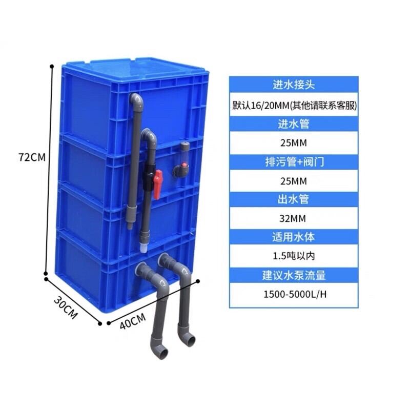 🔥Drip Filter Box 4 Layer Aquarium 4 Layer Filter Box 1000L/H -5000L/H ...
