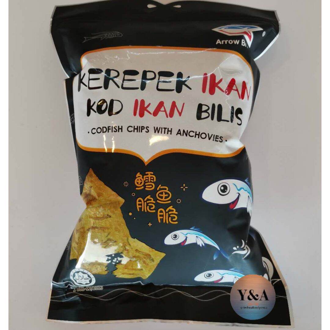 Kerepak ikan kod ikan bilis 60gm | Lazada