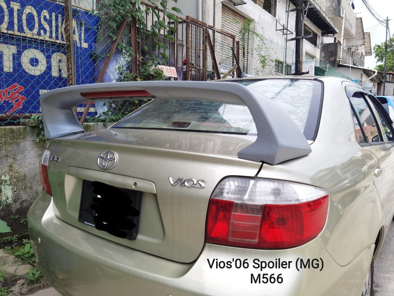 Toyota vios 2005 2006 2007 mugen rear boot trunk spoiler lip bodykit ...