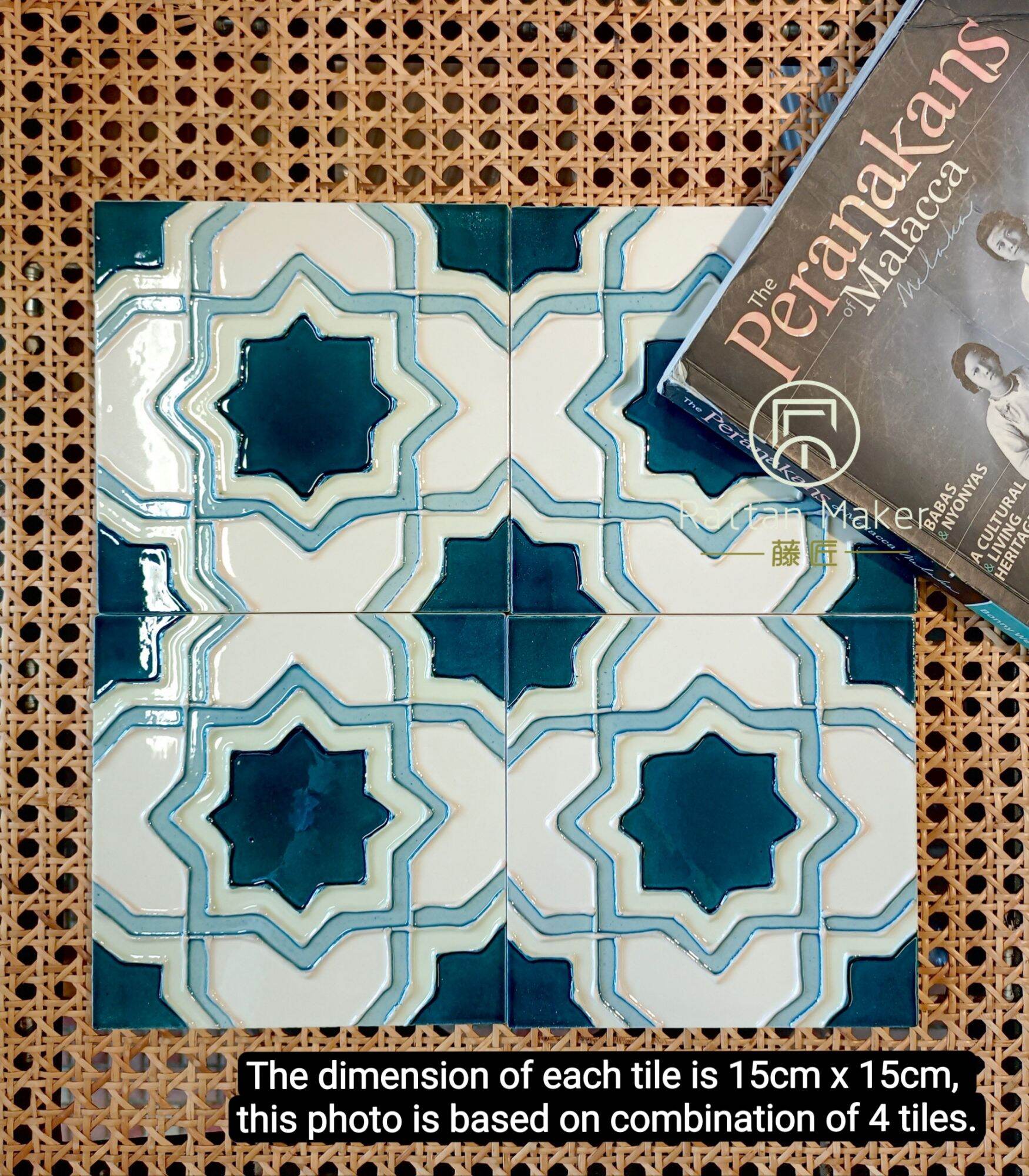 Peranakan Tile Ceramic Enamel Baba Nyonya Traditional Decoration Home ...