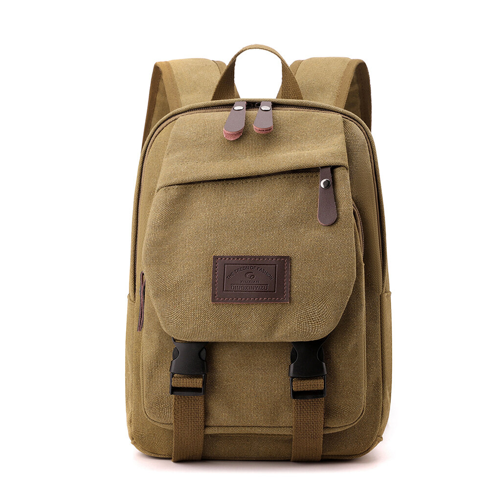 Mini Canvas Backpack Men's Casual Travel Bag Outdoor Cycling iPad ...