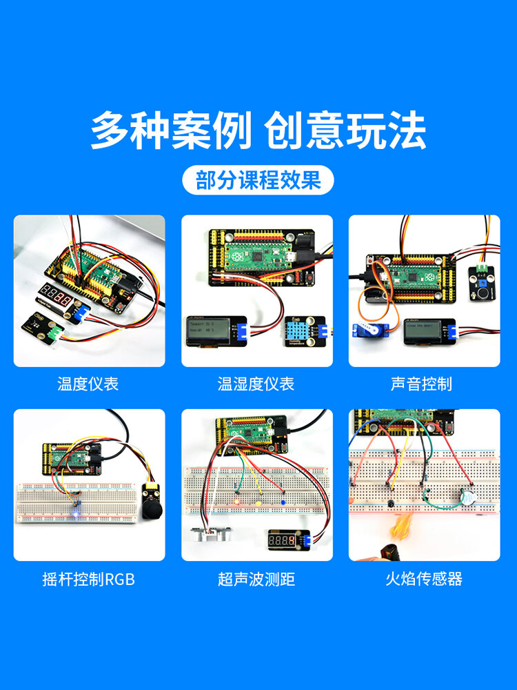 Raspberry Pi Pico Development Board MicroPython Programming Basic Entry ...