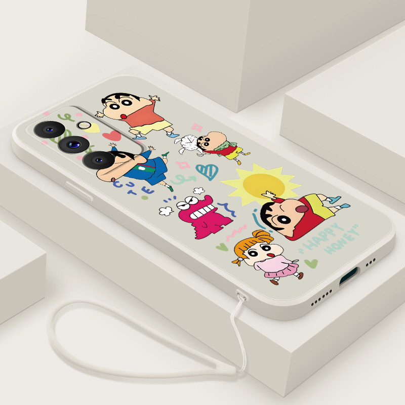 Samsung S25 FE Happy Crayon Shin-chan Matte Soft Case Fun Flexible ...