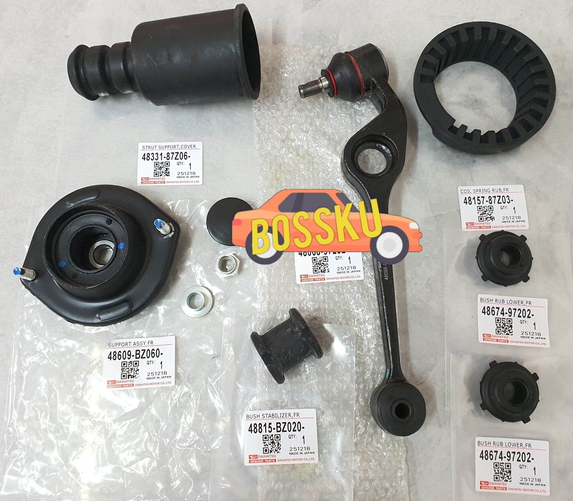 14 IN 1 SET - FRONT LOWER ARM/ABSORBER COVER/STABILIZER BUSH/ABSORBER ...