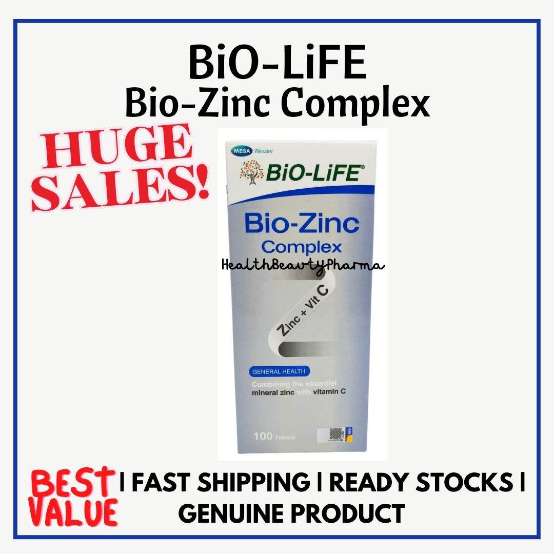 BiO-LiFE Bio-Zinc Complex 100 tablets (For Healthy Immune System ...