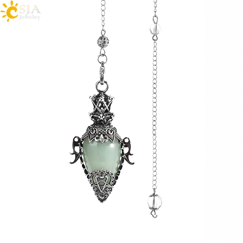 Water Drop Crystal Pendulum for Dowsing Spiritual Divination Natural ...