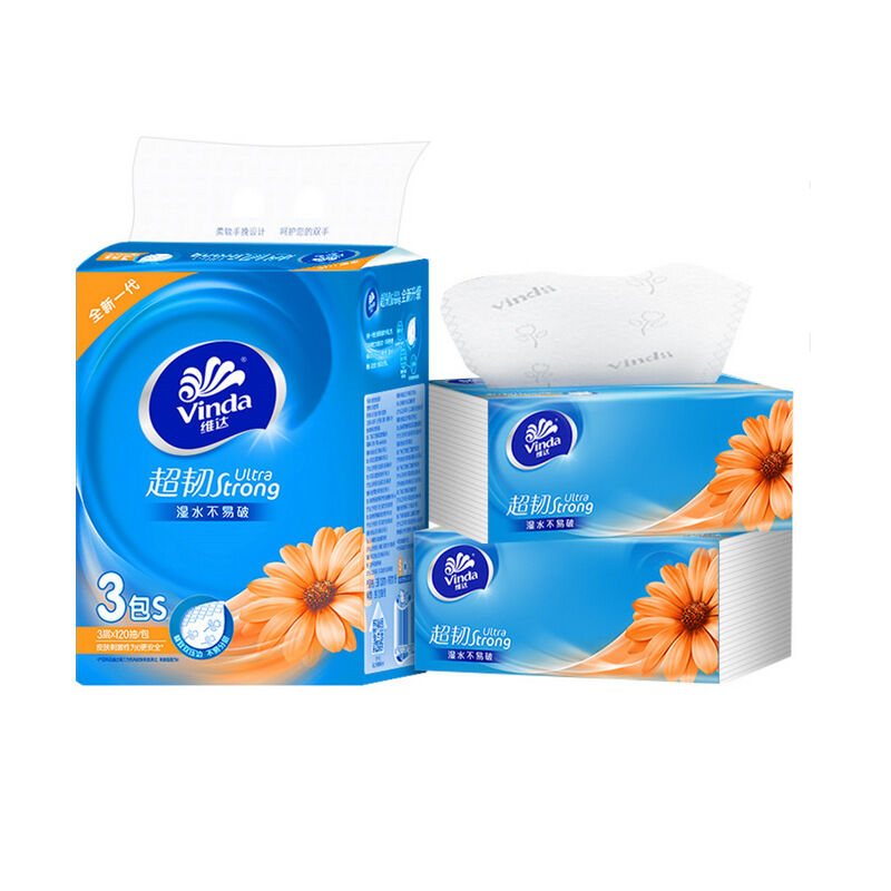 Vinda Ultra-Tough Tissue Paper 60 Packs/Box 10 Packs/Unit Soft Tissue ...