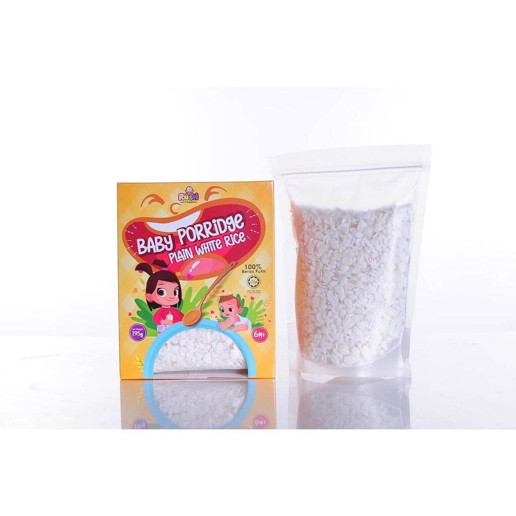RUSH Instant Rice Flackes Baby Food White Rice Brown Rice Bubur Nasi ...