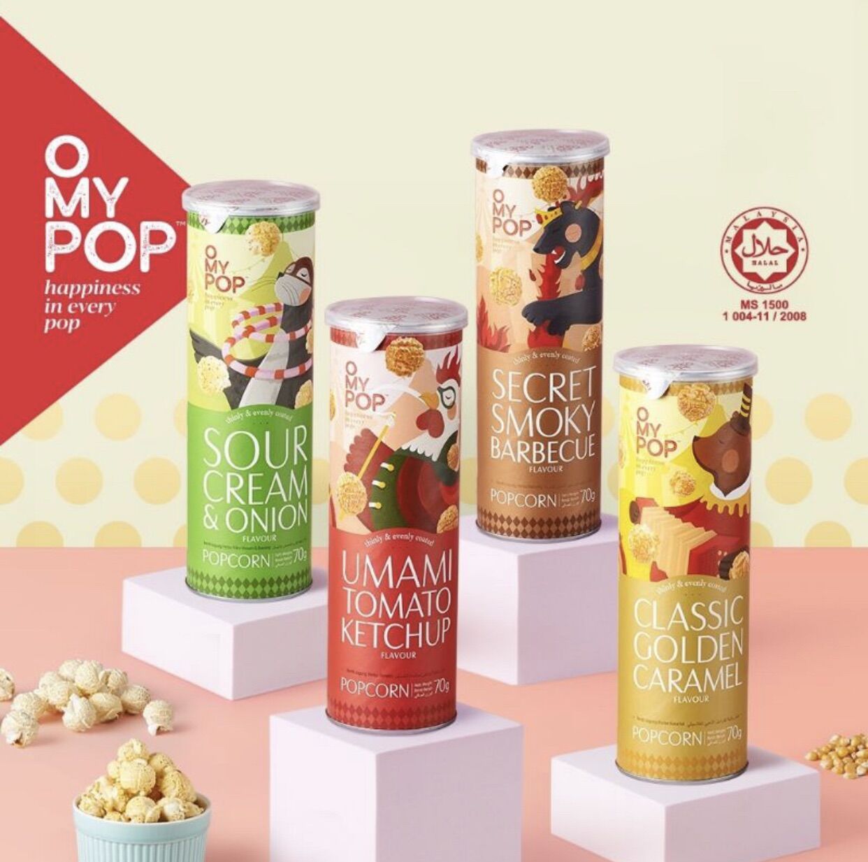 Omypop Premium Popcorn Canister Series 70gm | Lazada