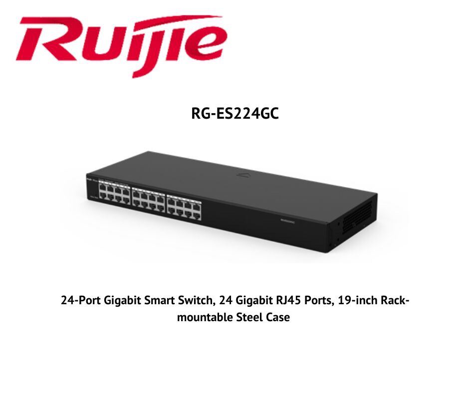 Ruijie RG-ES224GC 24-Port Gigabit Cloud Mananged Non-PoE Switch | Lazada