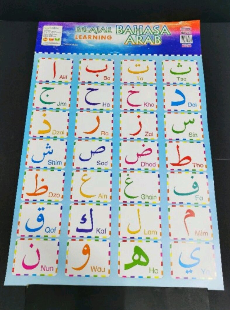 Pre - learning kids education : JAWI wall poster , huge paper 30 x 20 ...