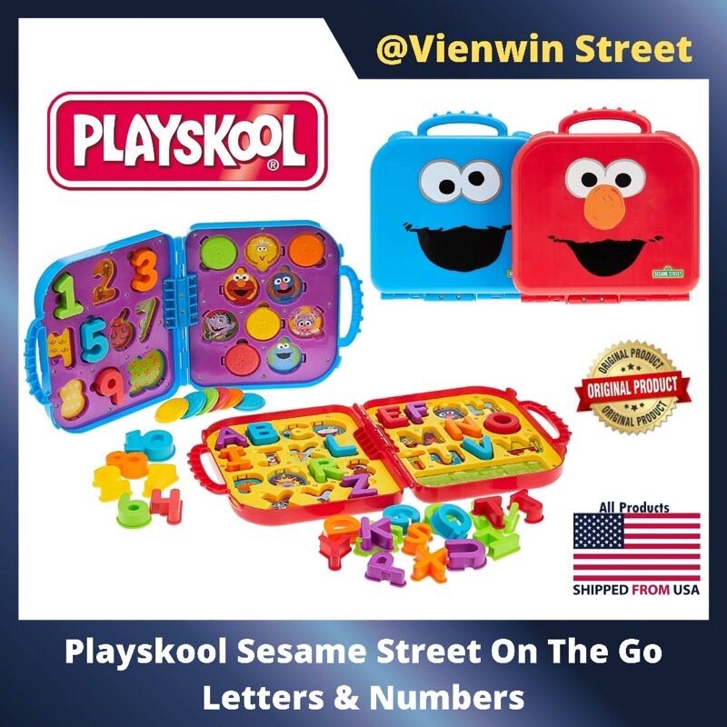 🔥Ready🔥Playskool Sesame Street On The Go Letters & Numbers (1 Blue + 1 ...