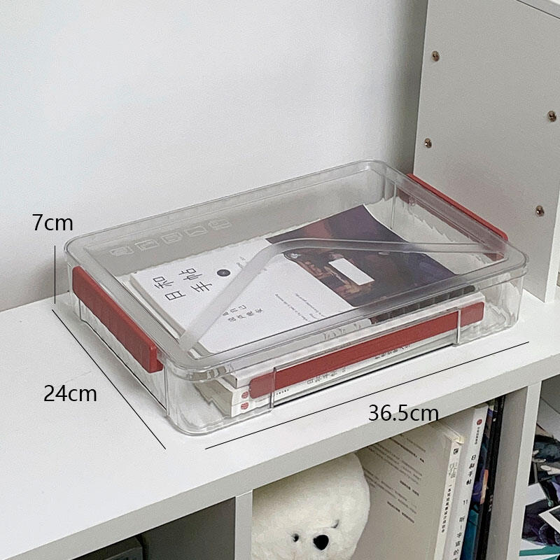 Office File Storage Box Transparent Acrylic Paper File Box Storage Rack ...