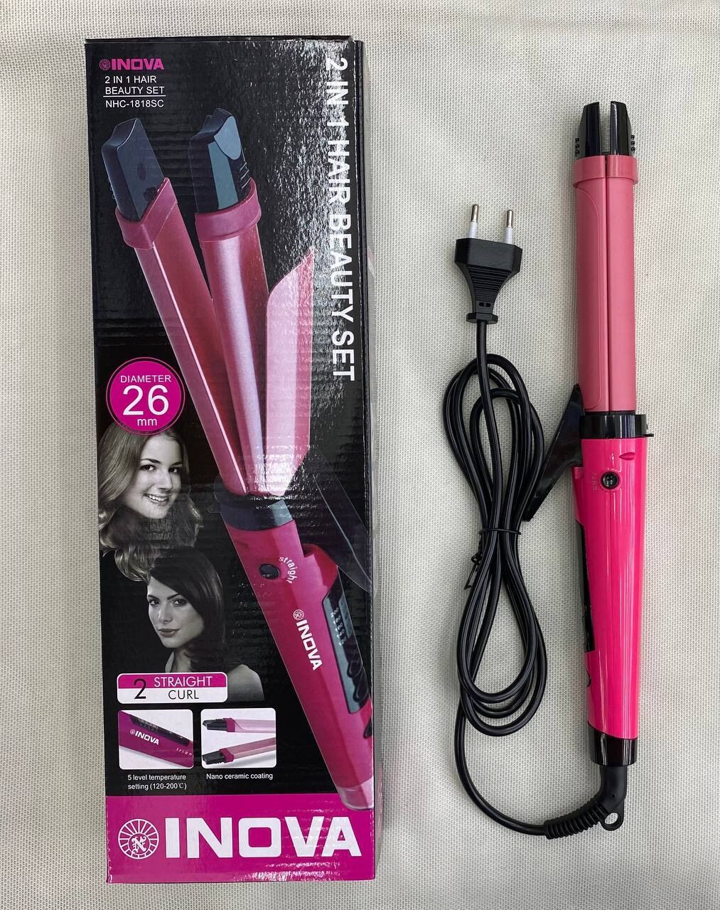 ORIGINAL INOVA hair straightener MODEL- *NHC-1818* | Lazada