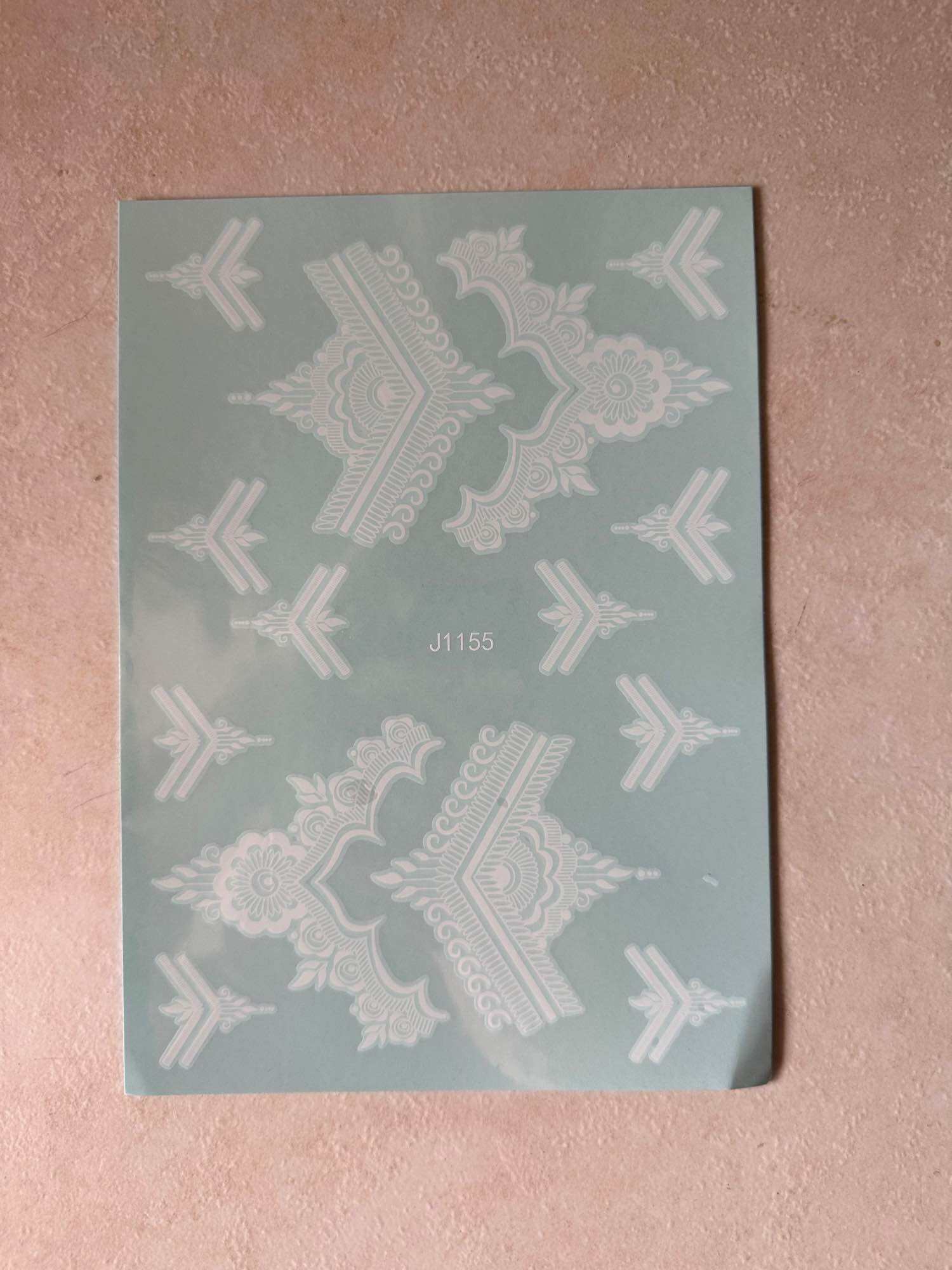 【Lazada Termurah】Henna Instant White Dark Red Sticker Pengantin Inai ...