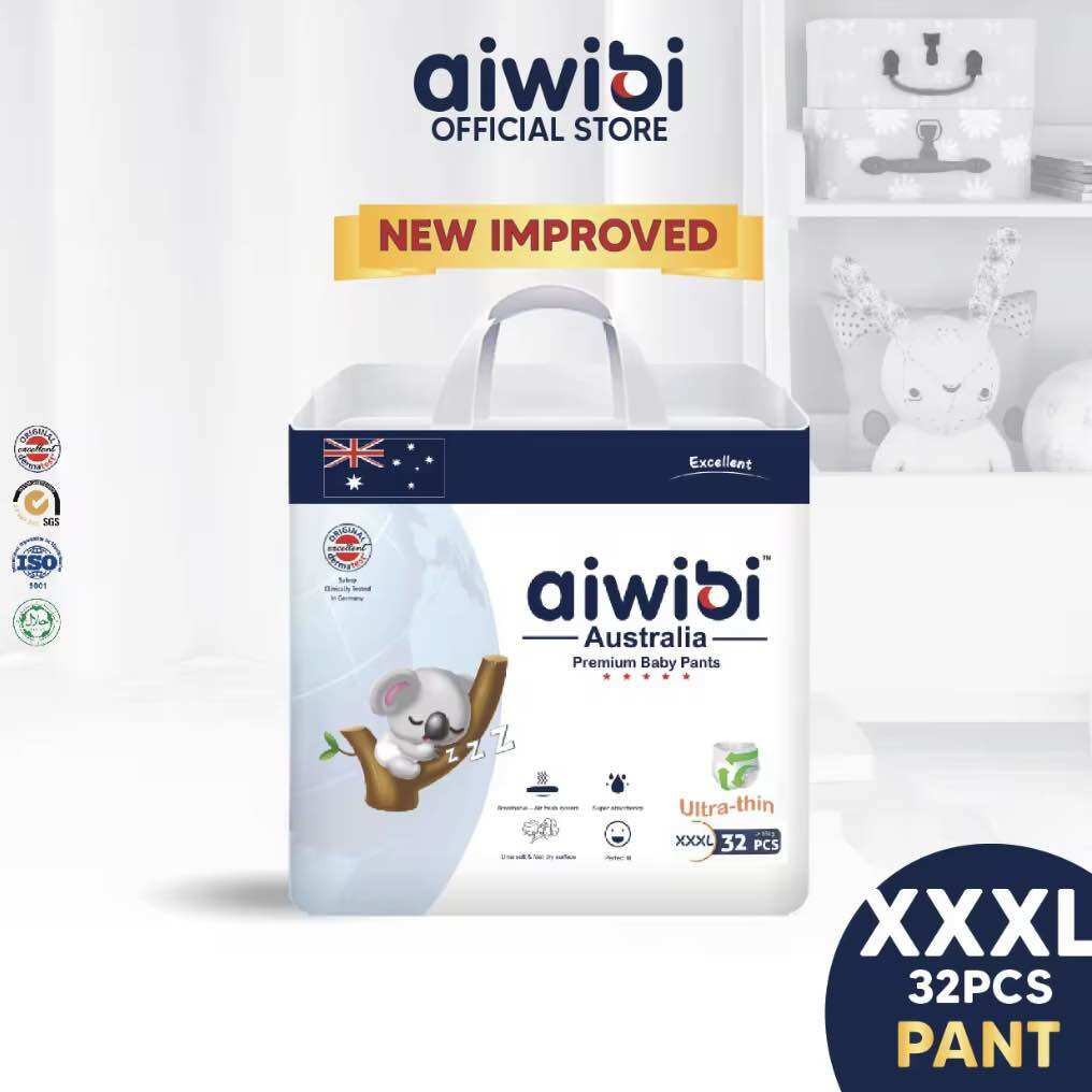 Aiwibi Baby Comfy Dry Diapers Tape & Pants - NB/S/M/L/XL/XXL/XXXL (1 ...
