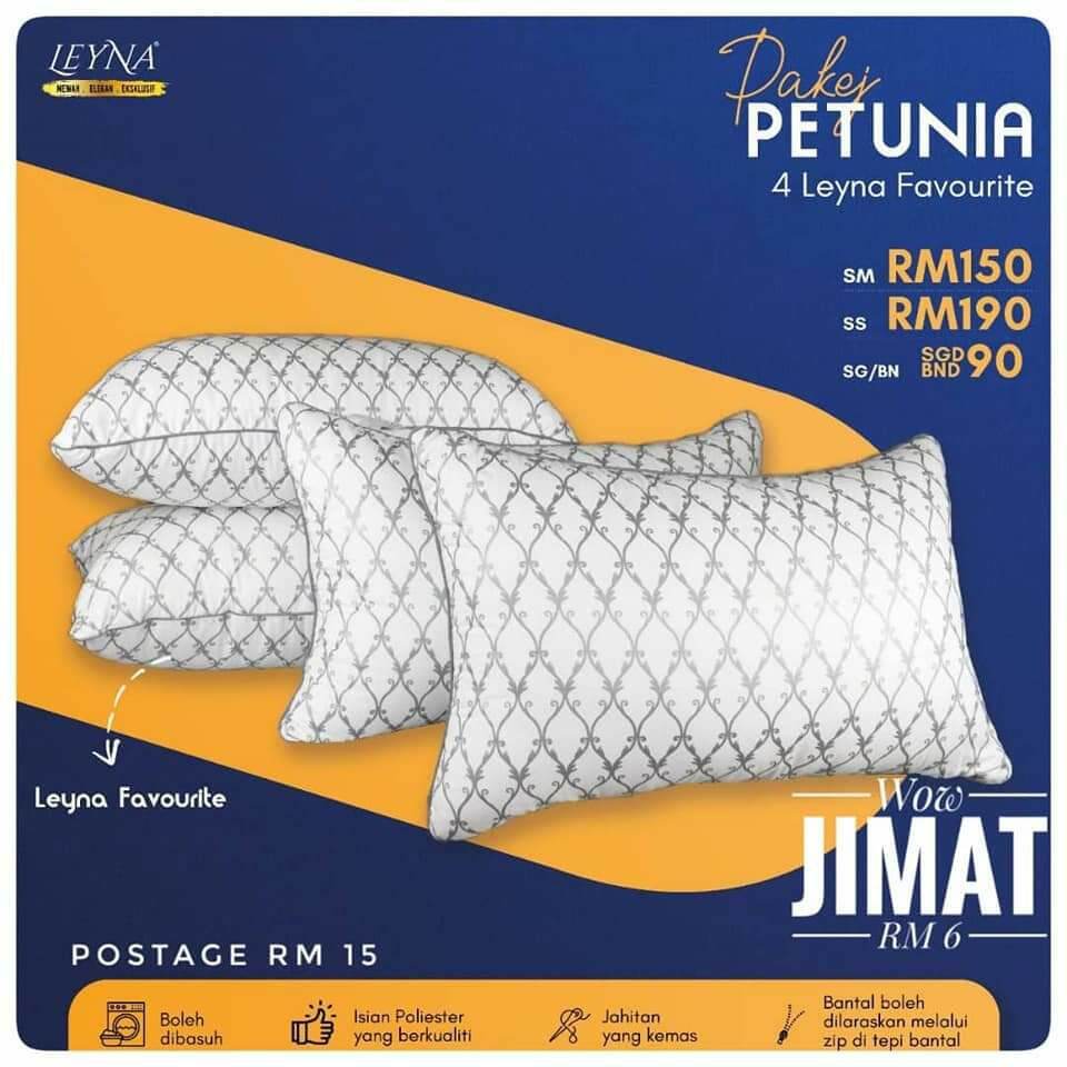Bantal Leyna Favourite Size Besar (4 Biji) | Lazada
