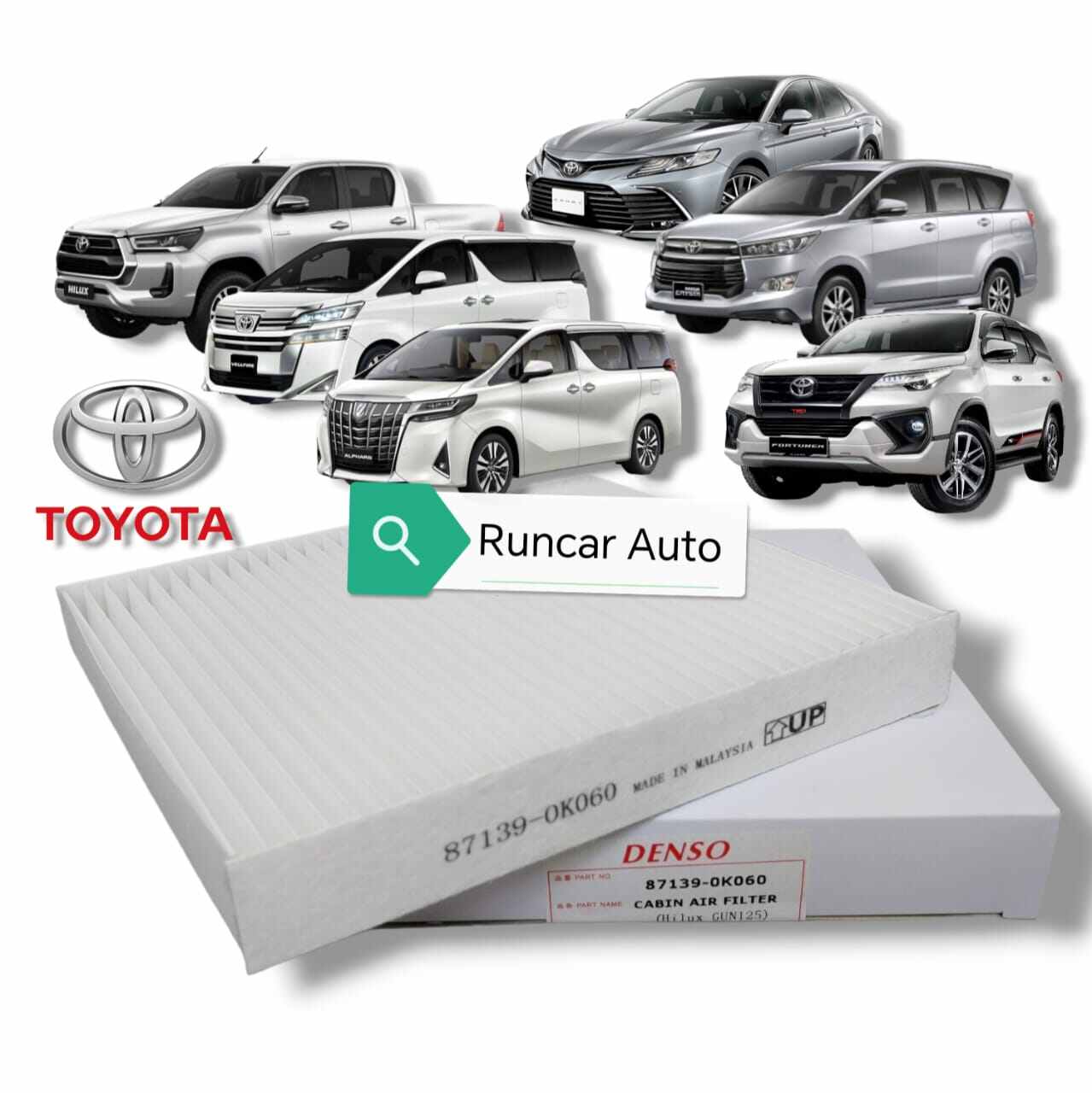 Toyota Air-Cond Cabin Filter Hilux Revo GUN125 GUN126 / Alphard 2.5cc ...