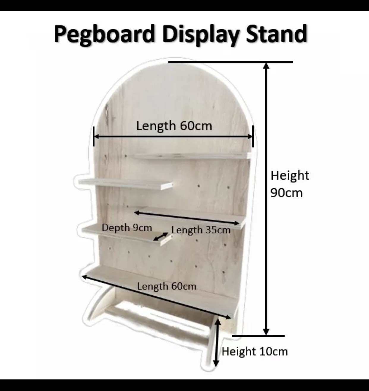 Wooden Pegboard Display Stand Retail Display Rack for selling and craft ...