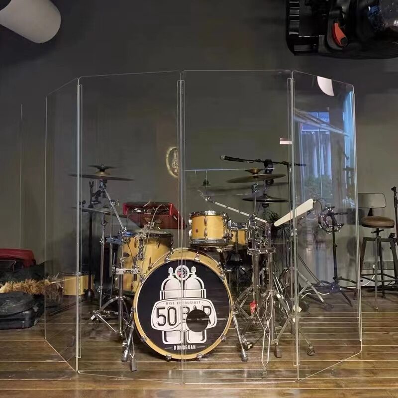 Acrylic Drum Kit Screen Soundproof Transparent Noise Reduction Drum Set ...