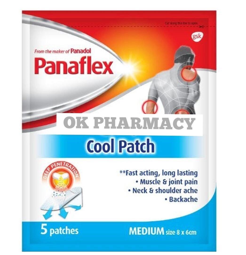 GSK PANAFLEX Cold Patch 5’s Medium Size (8cm x 6cm) Exp: 12/2024 | Lazada