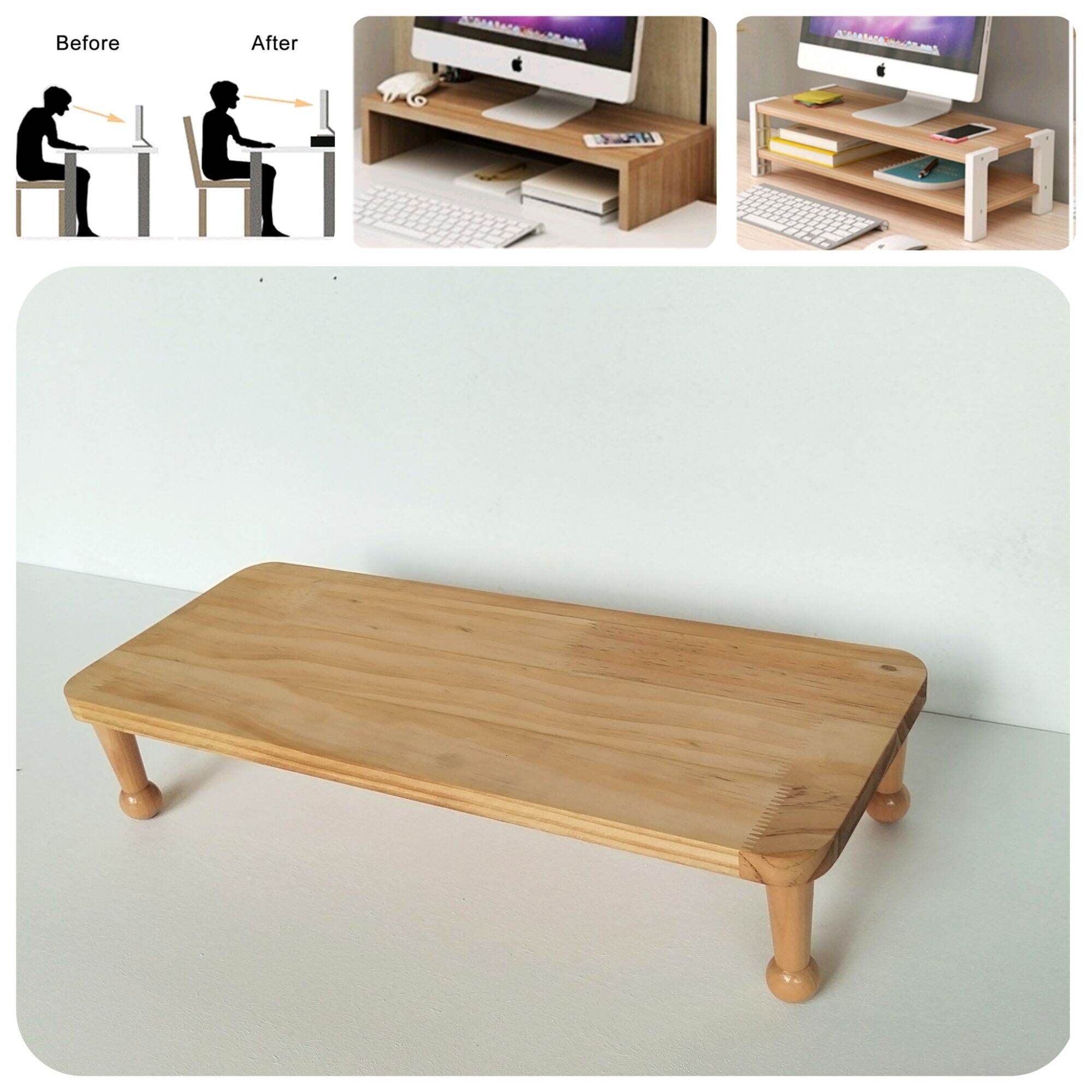 Wooden Monitor Stand LCD Computer Screen Monitor Riser(Wooden) | Lazada