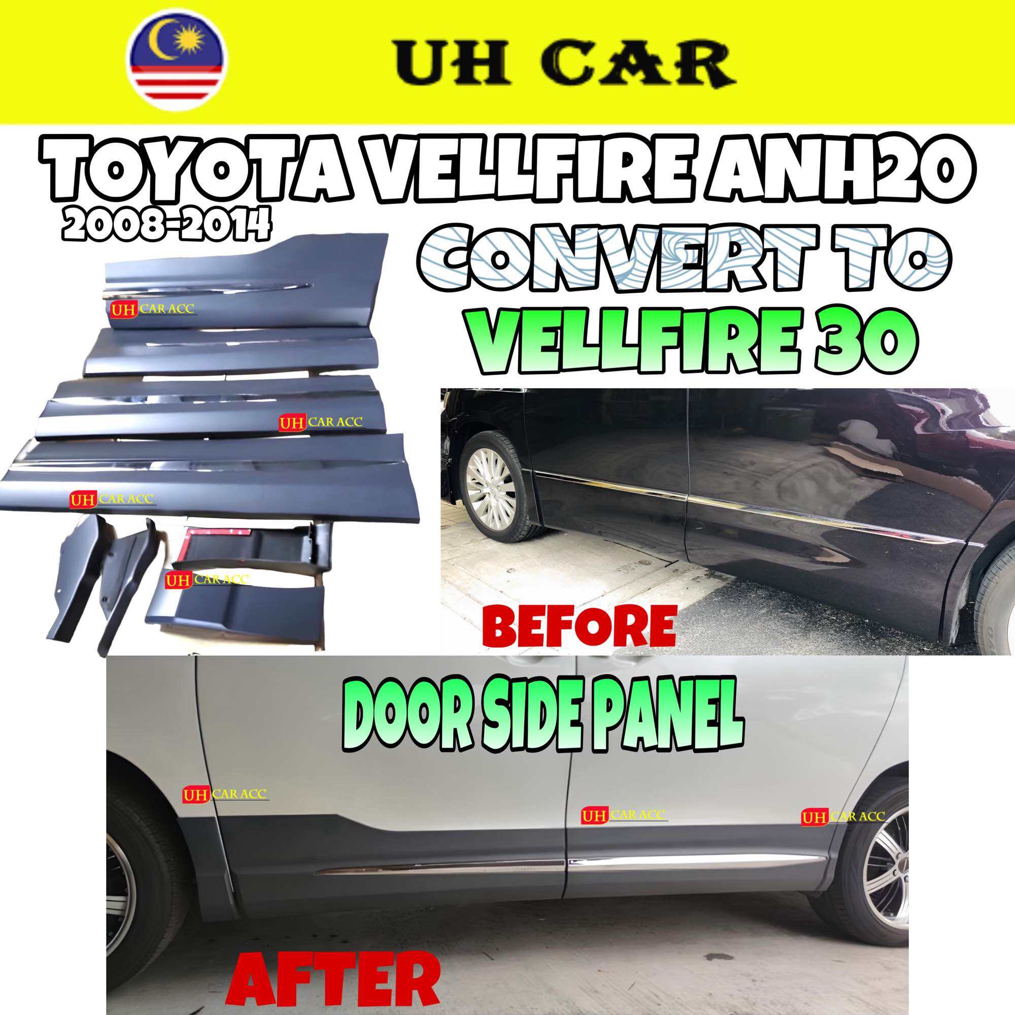 Toyota Vellfire Anh20 2008-2014 Convert To Vellfire 30 Door Panel Side ...