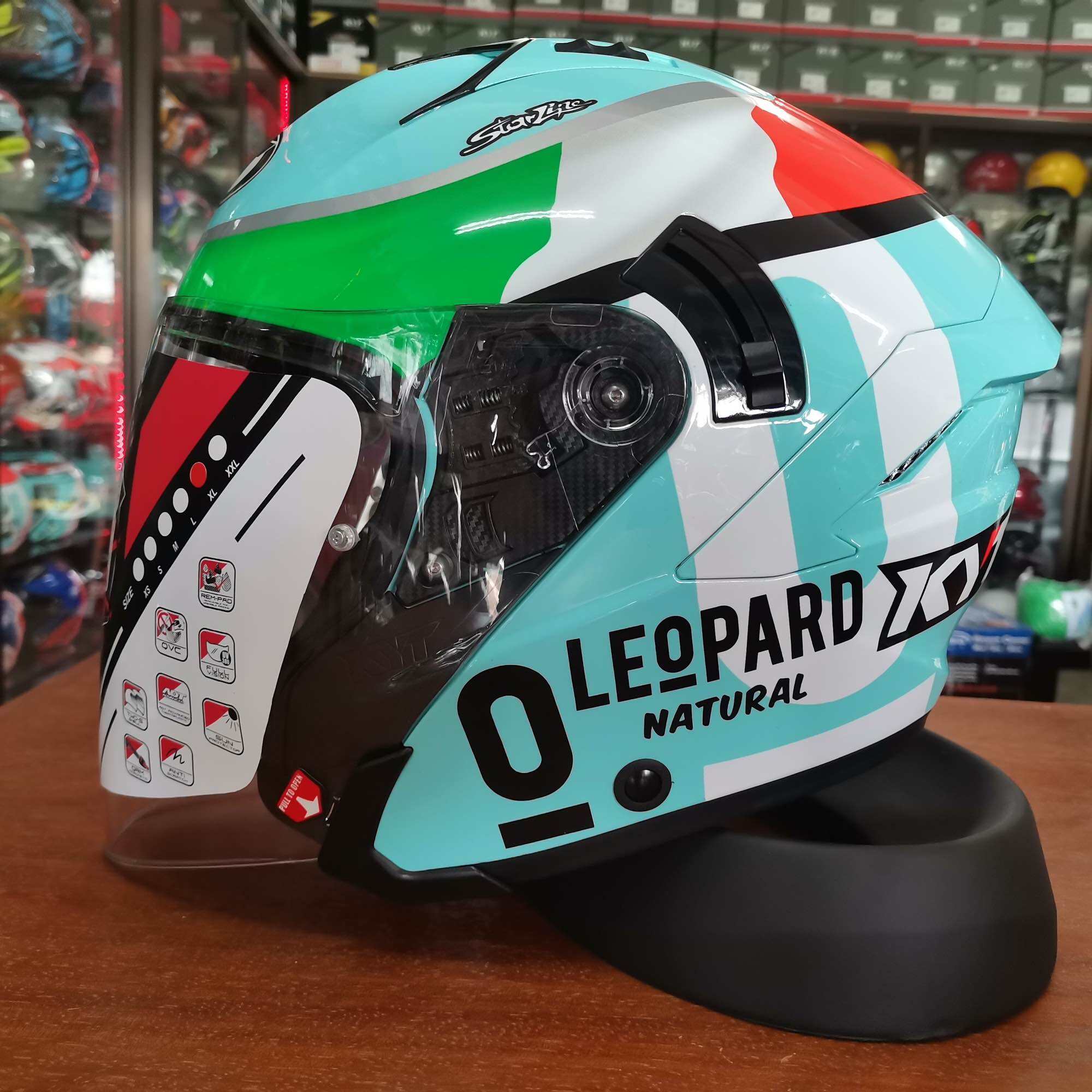 HELMET KYT NFJ LEOPARD DENNIS FOGGIA DOUBLE VISOR VENOM HELLCAT | Lazada