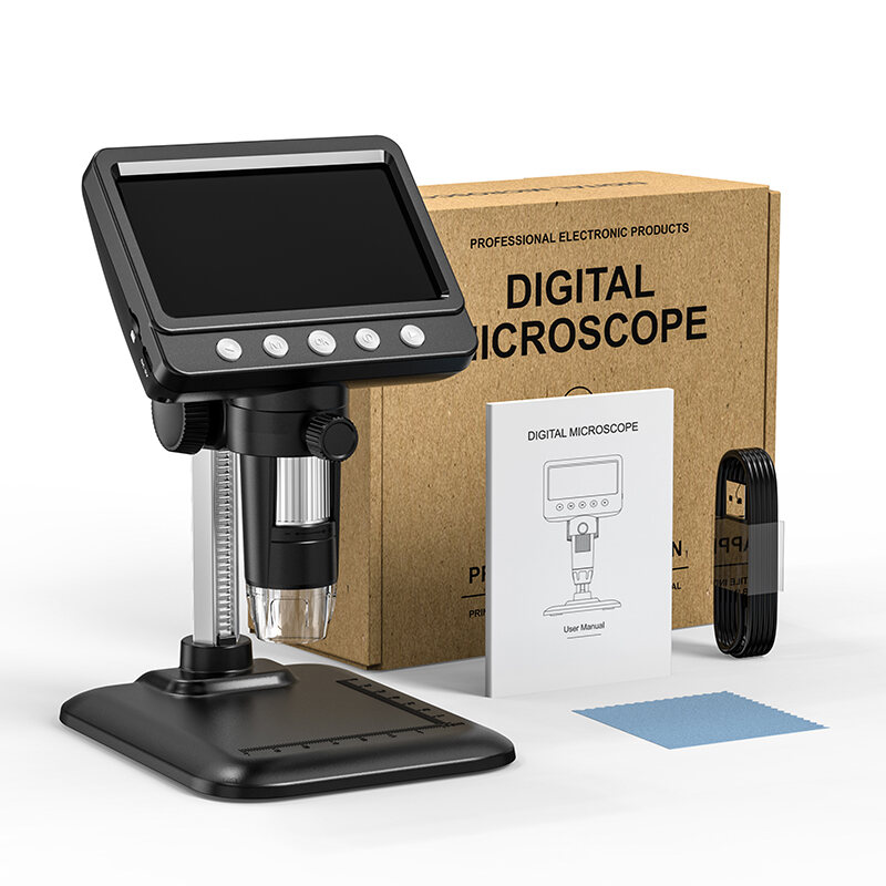 Digital Microscope 4.3'' 1000X Zoom HD Professional Electronic 1080P ...