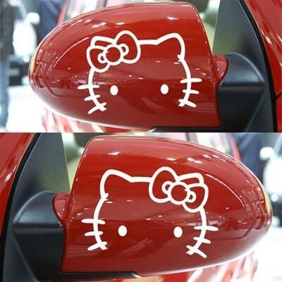 Hellokitty Cat Bumper Stickers Hello Kitty Rearview Mirror Sticker ...