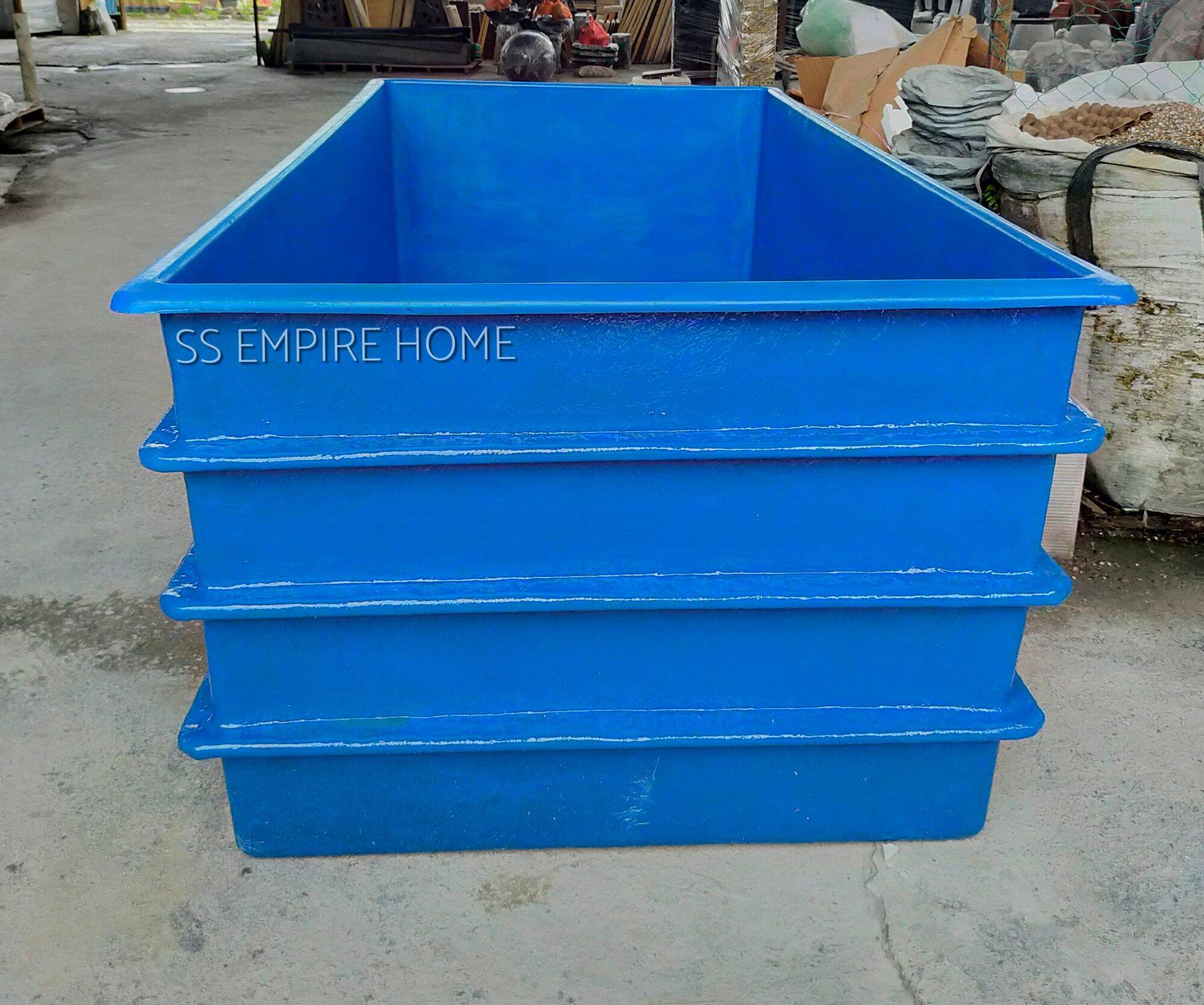 NEX 8 x4 Large Fiberglass Fish Tank Water Pond Aquarium Heavy Duty ...