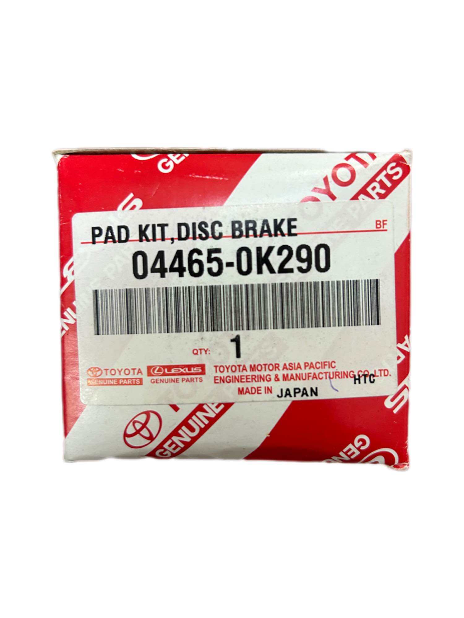 TOYOTA INNOVA TGN140 FRONT DISC BRAKE PAD (04465-0K290) | Lazada