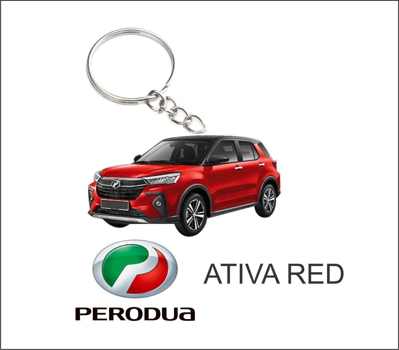 perodua Ativa red keychain 2d | Lazada