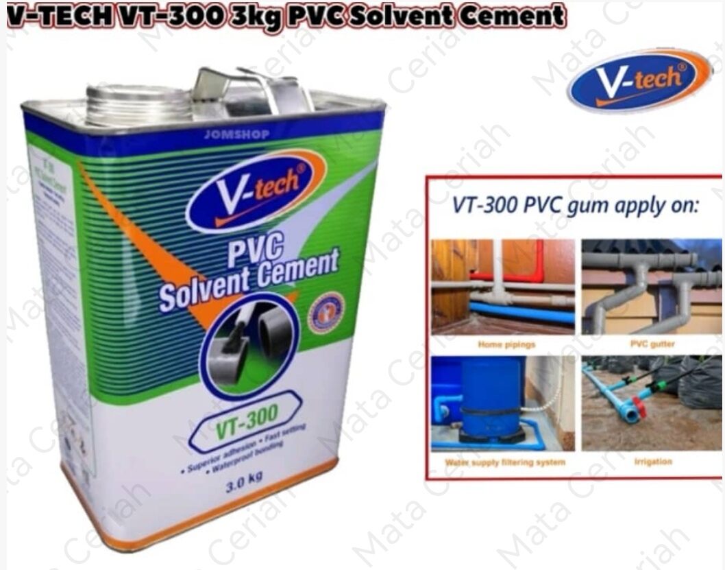 VTECH Pvc Solvent Cement / Pvc Glue (3kg) | Lazada