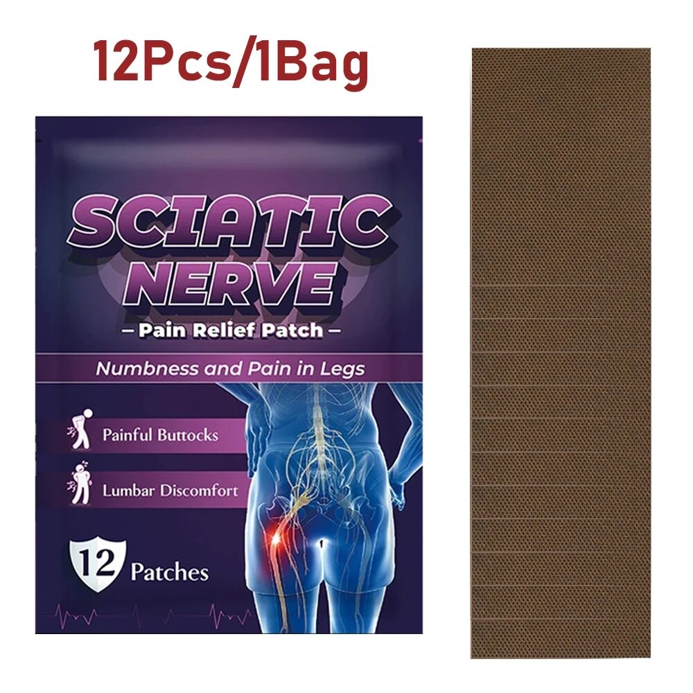 12/24Pcs Sciatic Nerve Relieve Fatigue Patch Piriformis Hip Syndrome ...