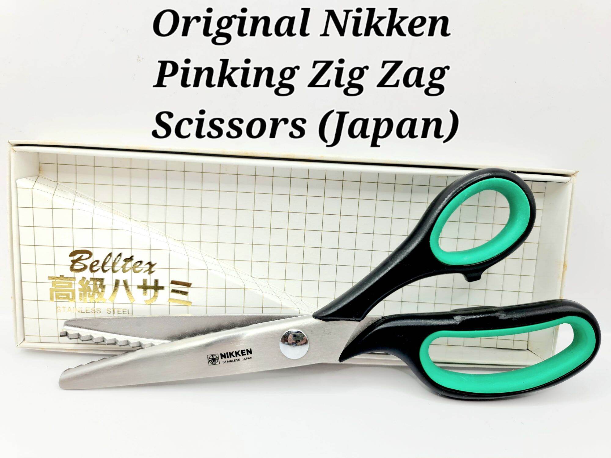 Original Nikken Belltex Stainless Steel Pinking Scissors Zig Zag , Made ...
