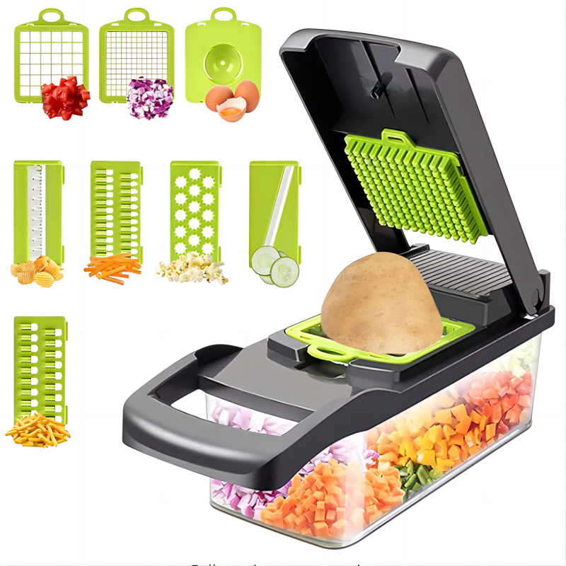 Vegetable Chopper with Container - Pro 12 in 1 Egg Separator, 8 ...