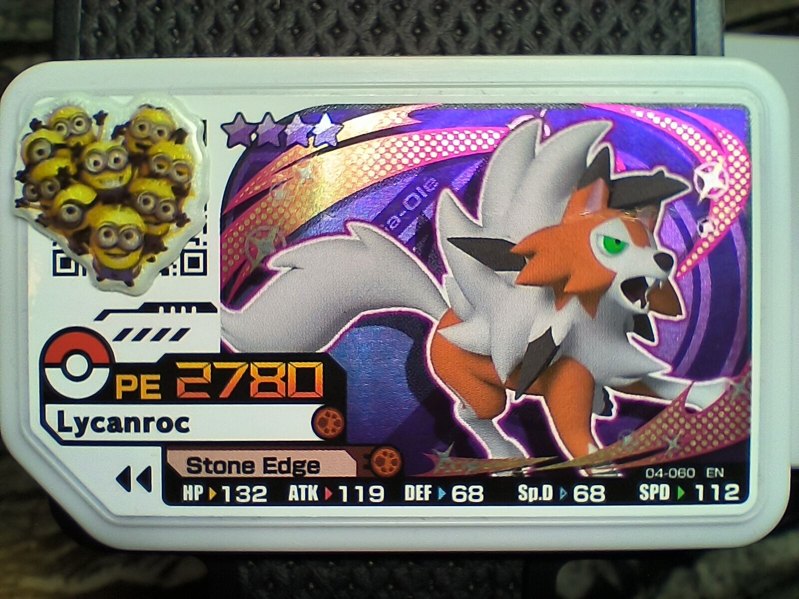 Original 4 stars Pokemon Gaole Disc 04-060 Lycanroc Pokemon Gaole Disk ...