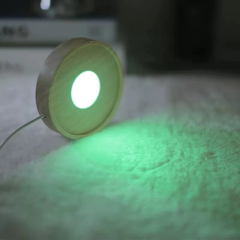 Glowing round Solid Wood Base Wireless Charging Diffusion Stone ...