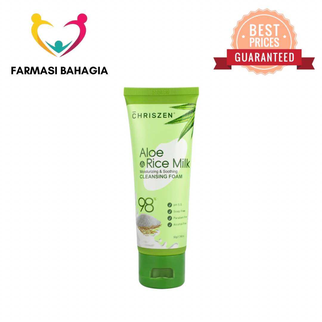 Chriszen 98% Aloe & Rice Milk Moisturizing & Soothing Cleansing Foam ...