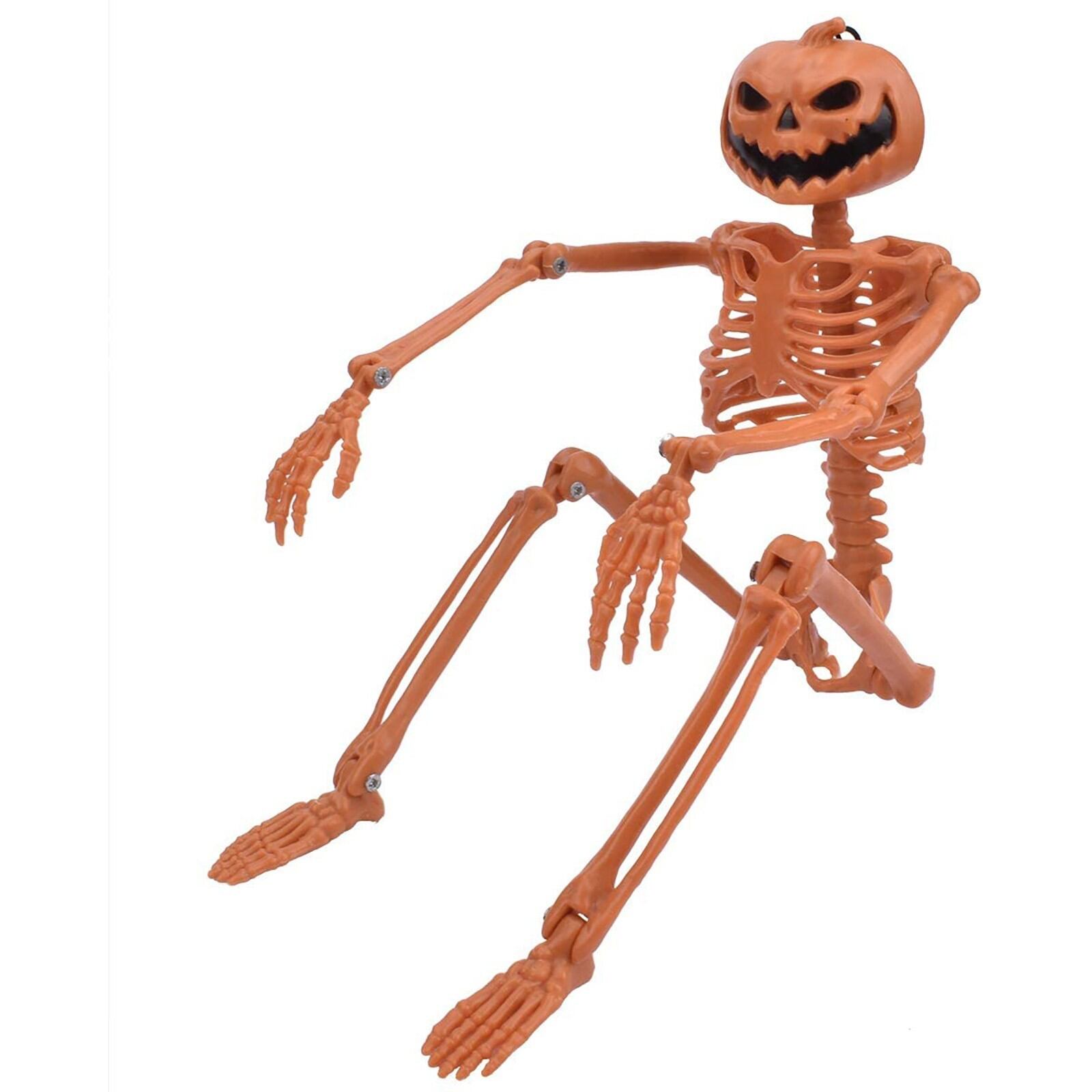 Halloween Person Size Skeleton Hanging Props Poseable Movable Fake ...