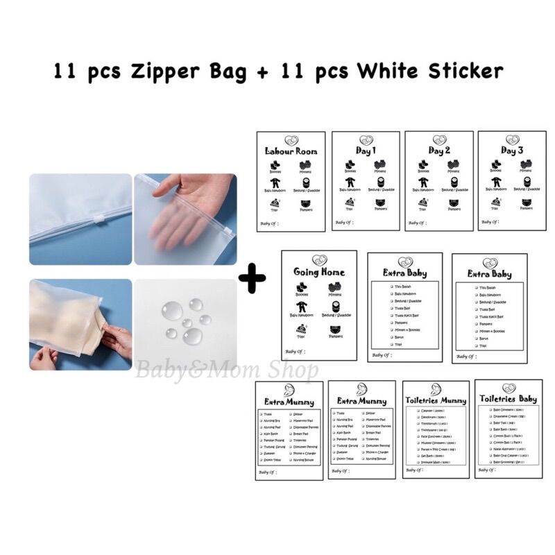 Set Bajet 20x28cm/Plastik Hospital Maternity Ziplock Beg Packing Barang ...