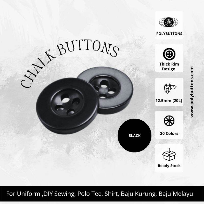 POLYBUTTONS Butang Baju Butang Kemeja Butang Uniform Shirt Button ...