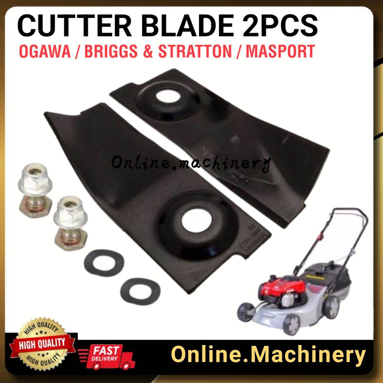 Mata Mesin Rumput Tolak 18’’ Ogawa Masport Lawn Mover Blade B&S Briggs and Stratton Hand Push ...