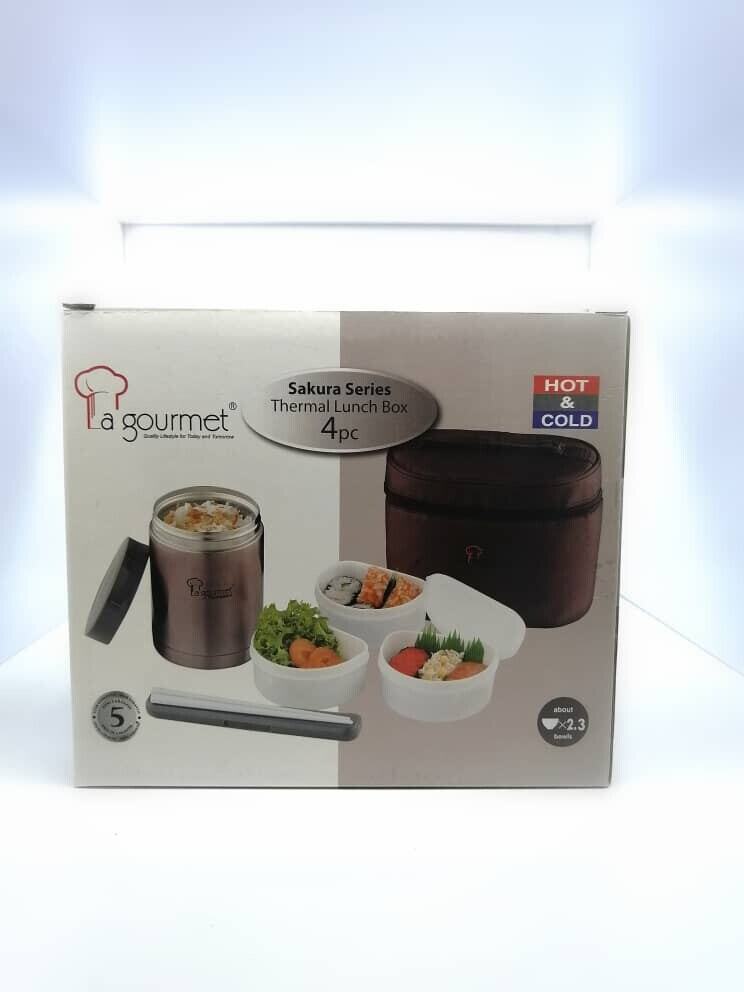 La Gourmet Sakura Series Thermal Lunch Box 4 pcs | Lazada